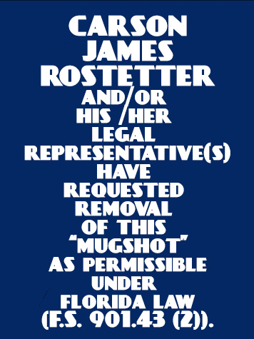 CARSON JAMES ROSTETTER Records As Released In And Around Tampa Florida